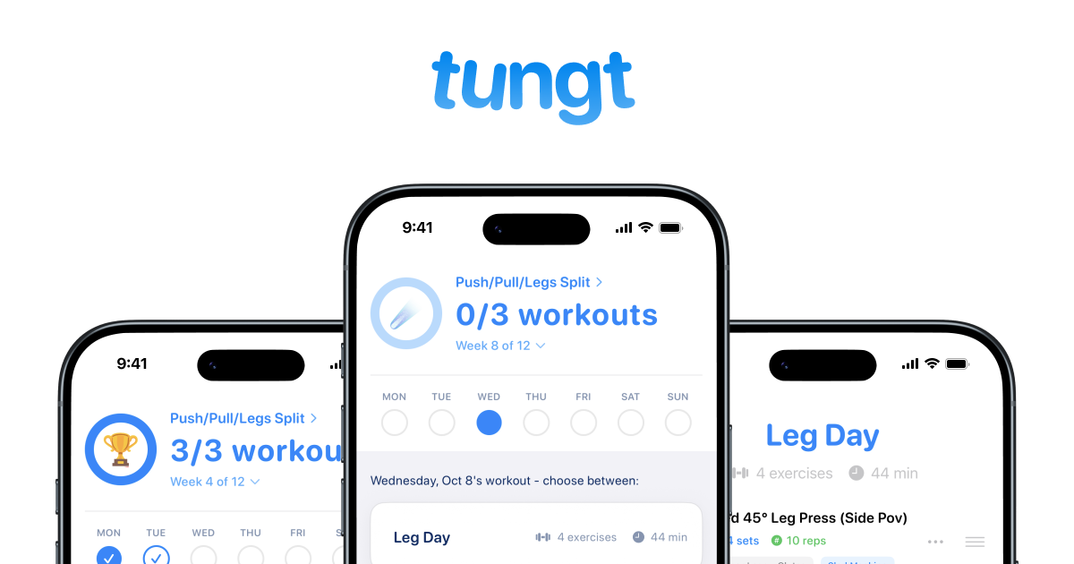 Tungt - Don't Think. Just Lift. | iOS Strength Training App